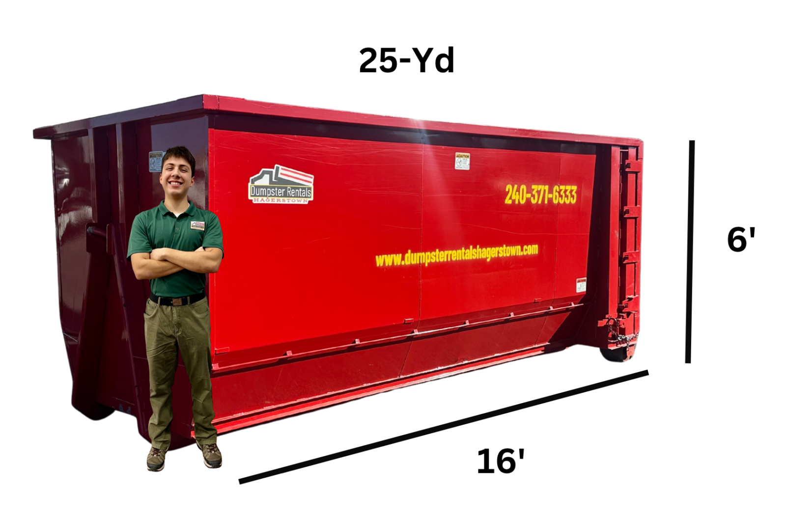 25 Yard Dumpster Rental in Hagerstown, MD | Large Roll-Off Dumpster ...